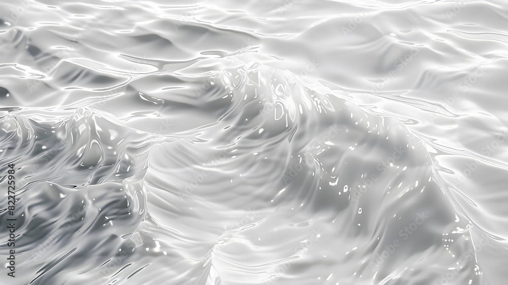 White water wave light surface overlay background. 3d clear ocean ...