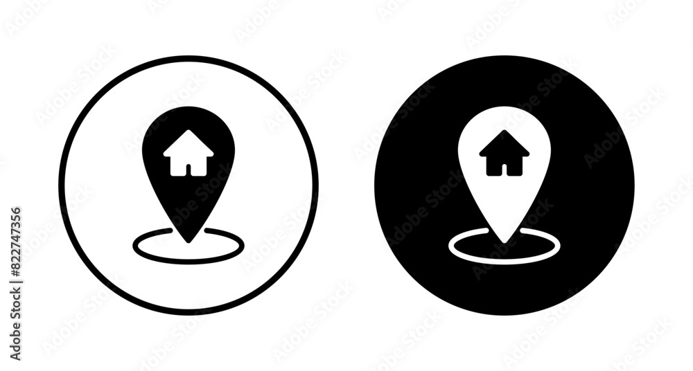 Address symbol icon vector isolated on white background . address icon ...