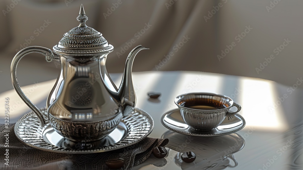 Arabic Coffee pot traditional. Saudi Coffee Dallah, A still life of ...
