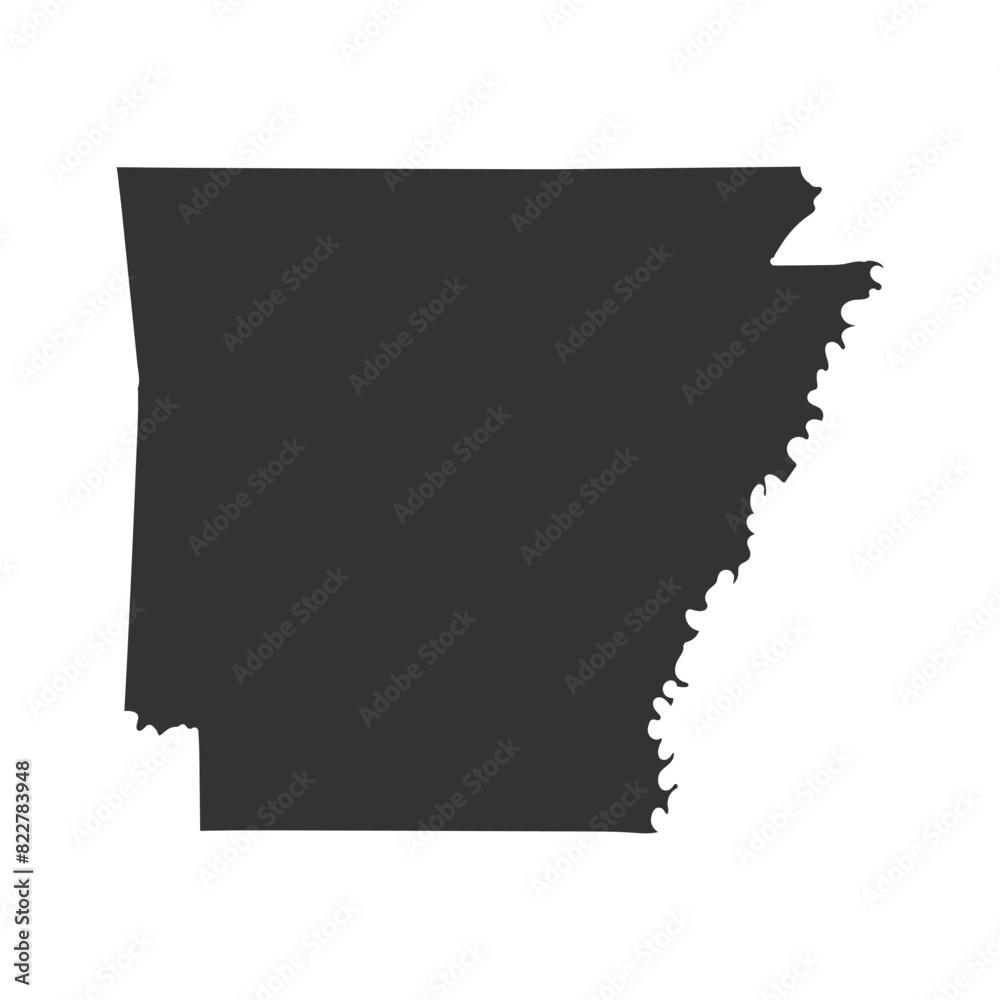 Arkansas Icon Silhouette Illustration. State Map Vector Graphic ...