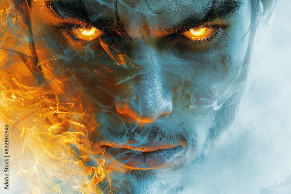 Symmetrical Comic-Inspired Character Portrait with Cinematic Lights ...