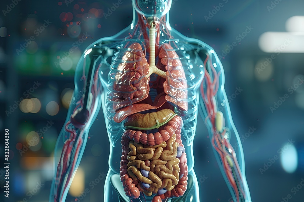 Anatomy of Human body organs, cardiopulmonary lungs Digestive intestine ...