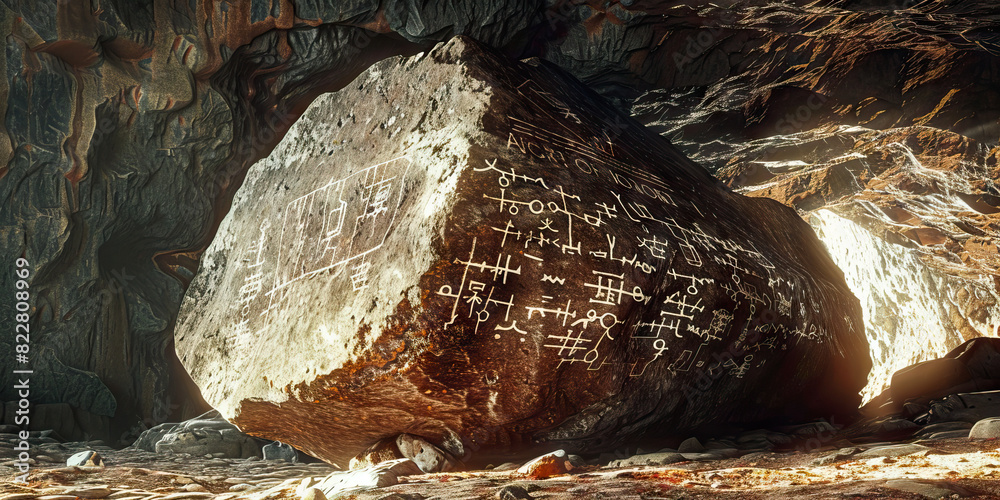 The Ancient Lore of the Forgotten Lands: A towering, intricately carved ...