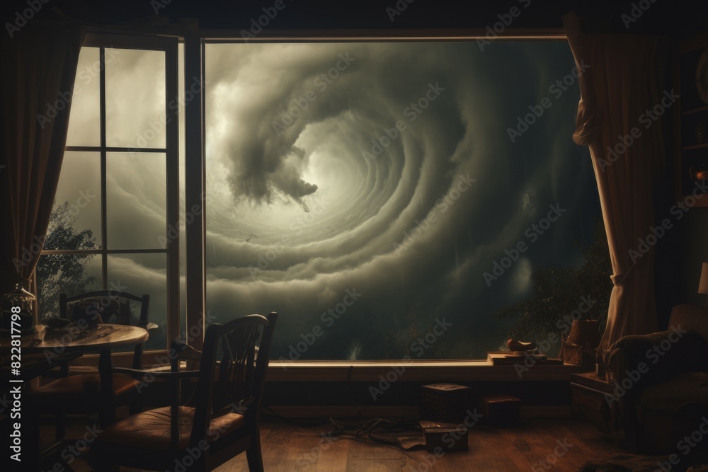 dark night view with stormy moon light Stock Photo | Adobe Stock