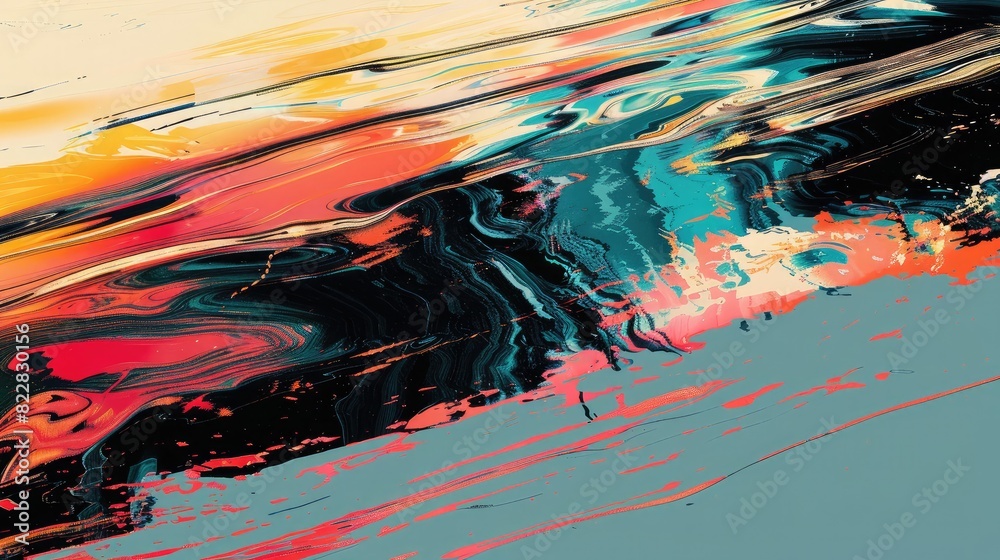 Abstract background with a digital glitch effect, showing distorted ...