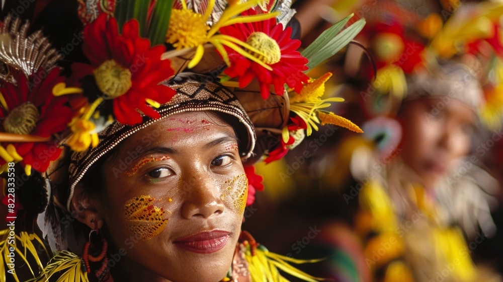 A traveler participating in a traditional ceremony or ritual dressed in ...