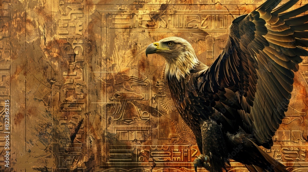 Bald Eagle, Federal Holiday, technicolor illustrations of fantastical realms, ancient Babylonian ...