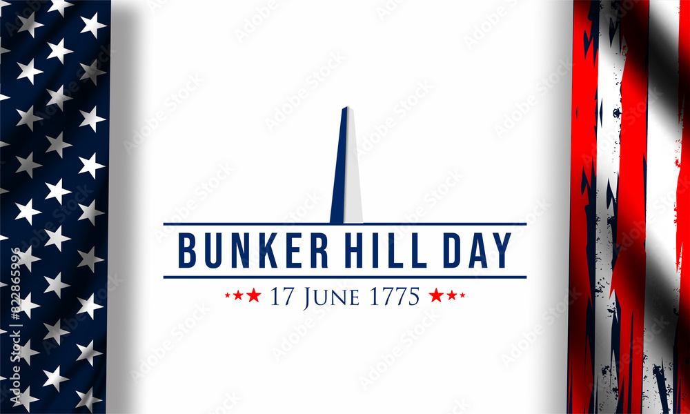 Vector Illustration of bunker hill day. The Battle of Bunker Hill was ...