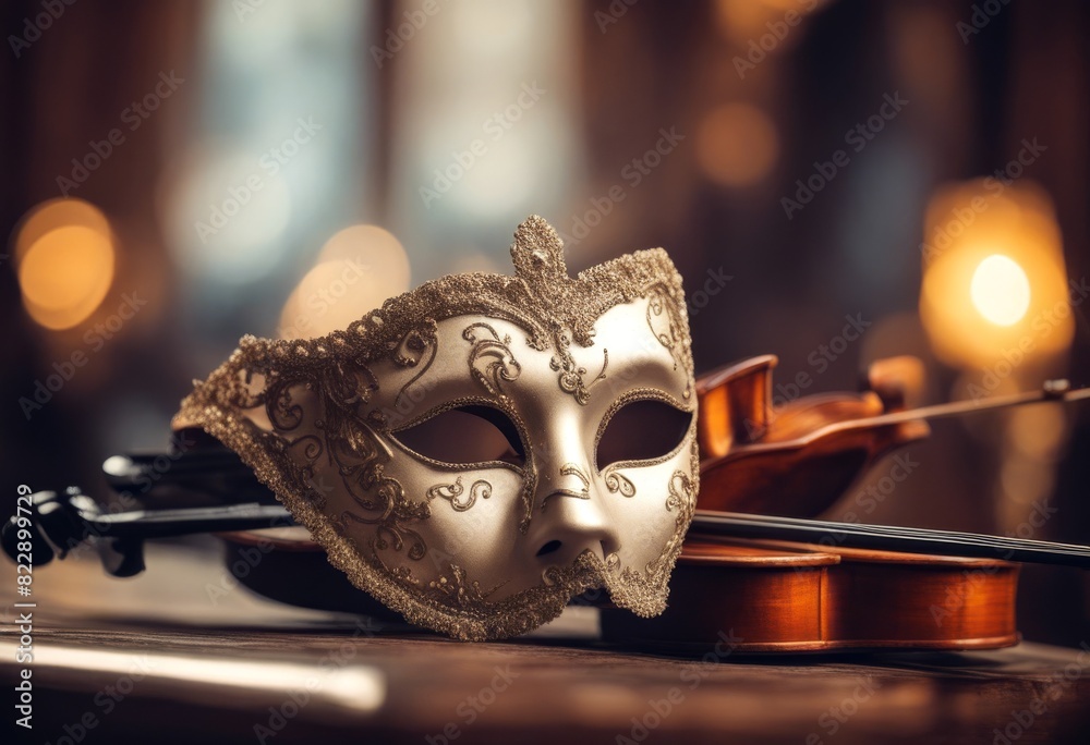 masquerade violin opera mask phantom fiddle mardi gras still life ...