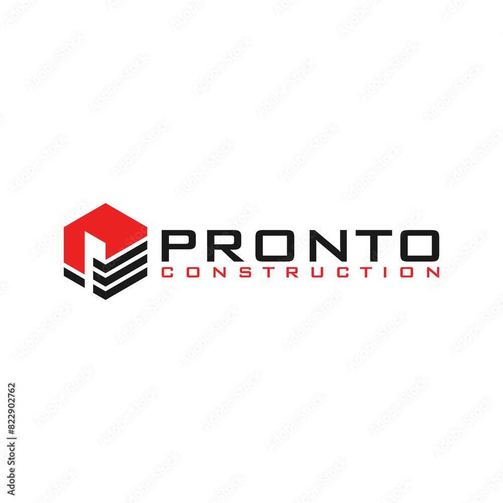 Letter P box hexagon logo vector design Stock Vector | Adobe Stock