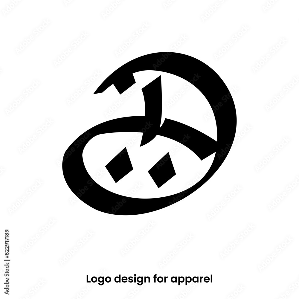 monogram letter D logo design. letter D logo for apparel brands. D logo ...