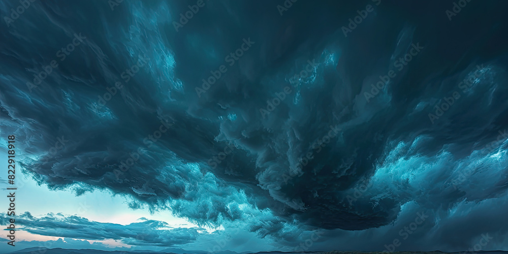 Storm clouds, cloudy moody anime style storms background, cartoon ...