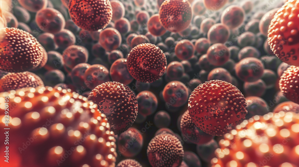 A 3D rendered of a skin cell diagram showing how acne forms and how ...