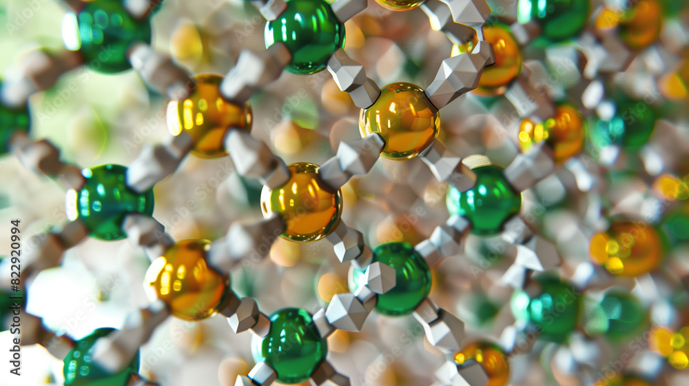 A 3D rendered model of the nuclear membrane showing the arrangement of ...