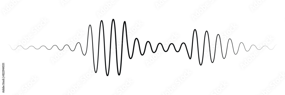 Podcast sound waves set. Waveform pattern for music player, podcast ...