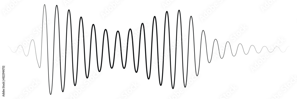 Podcast sound waves set. Waveform pattern for music player, podcast ...