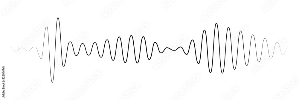 Podcast sound waves set. Waveform pattern for music player, podcast ...