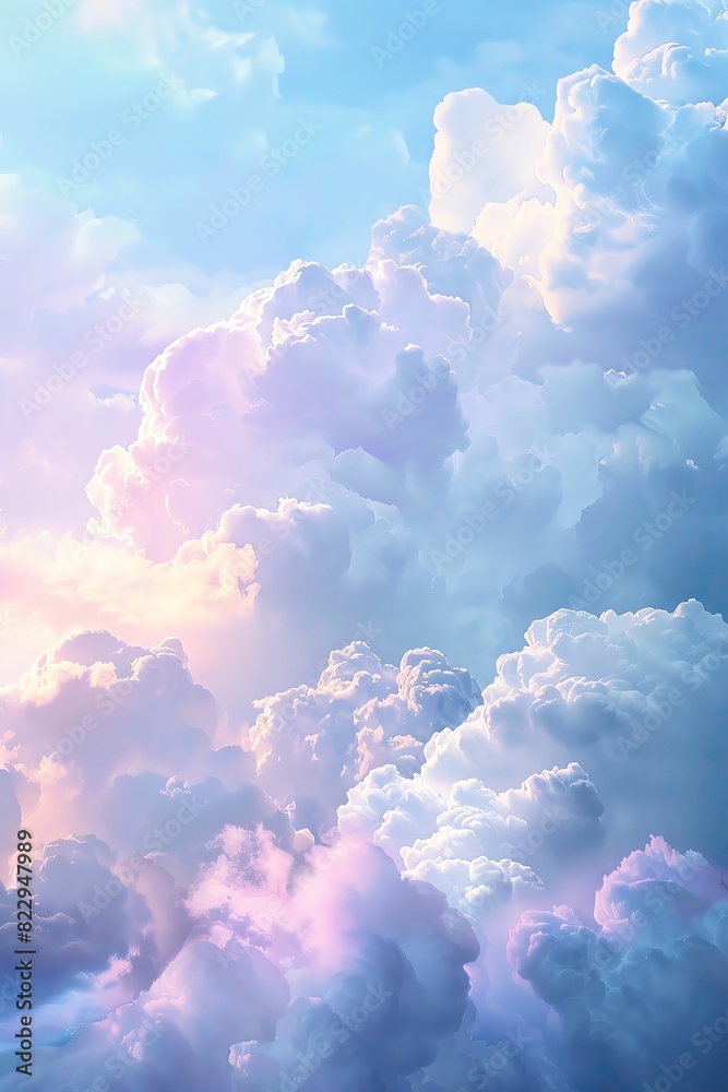 Ethereal cloud background with soft, glowing edges and a dreamy, pastel ...