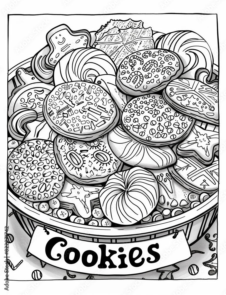 Cookie Wonderland: Enjoyable Coloring Pages for Everyone - Coloring ...