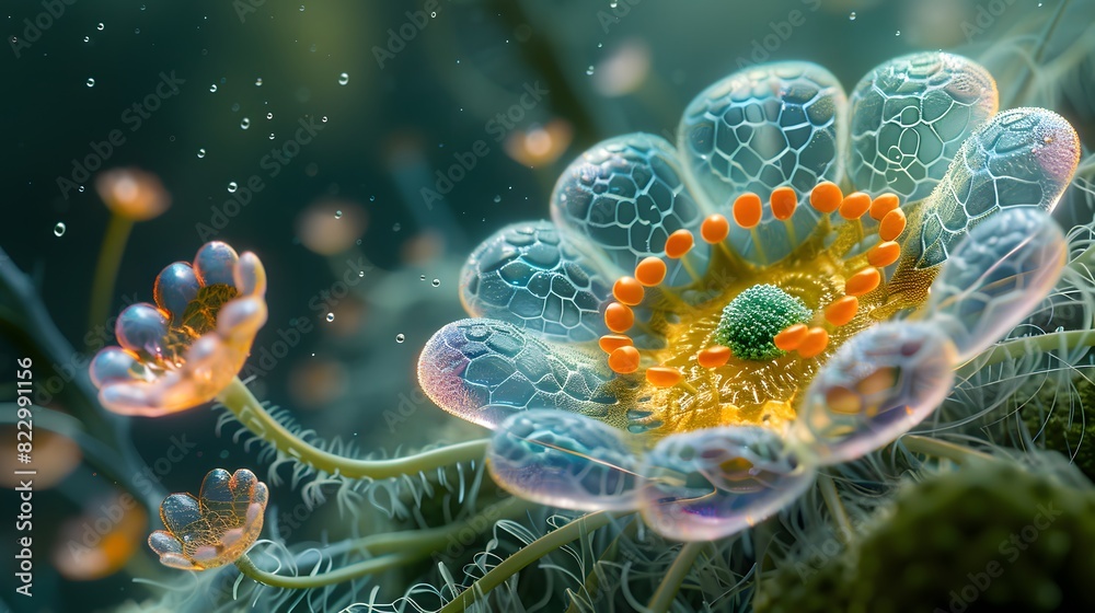 Illustration of a plant cell highlighting the large central vacuole and ...