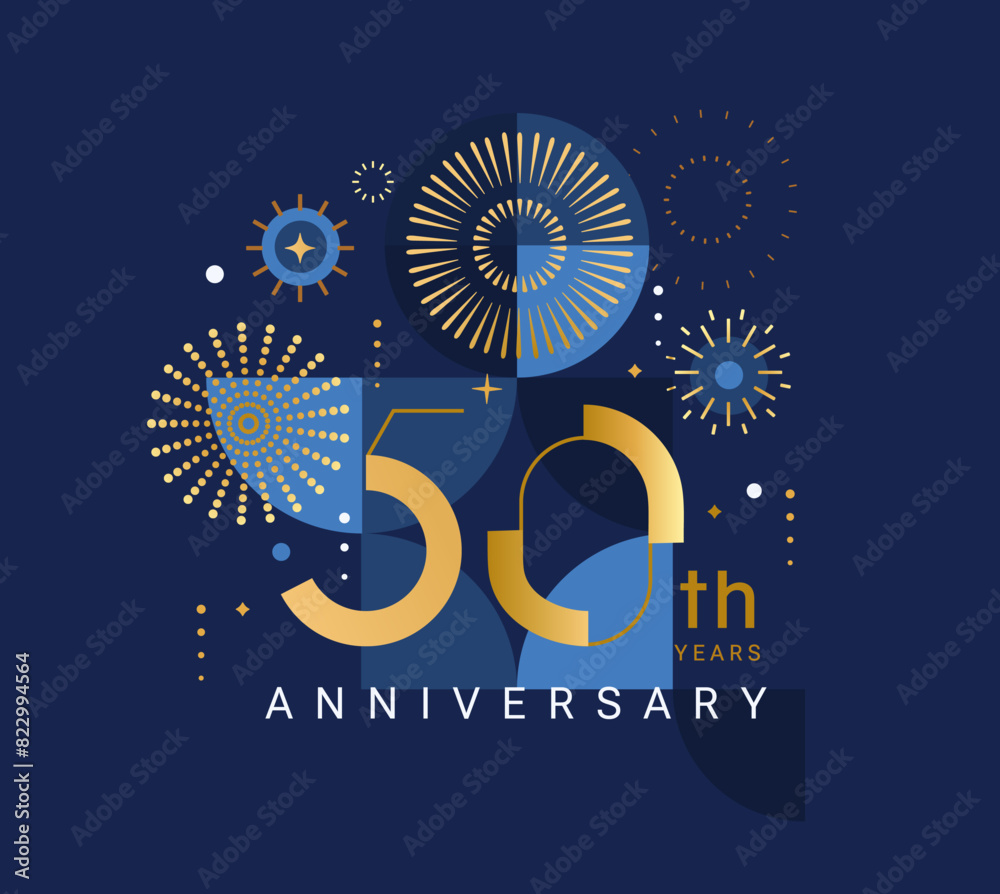 Anniversary 50 years, fifty years congratulations Elegant card for ...