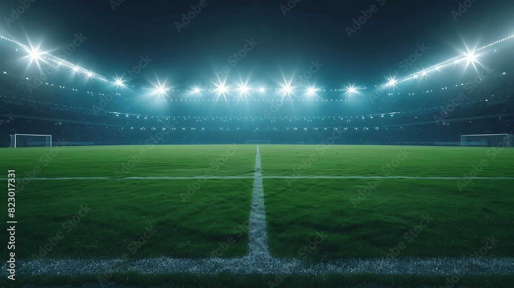 football stadium background with cloudy night sky. Generative AI Stock ...