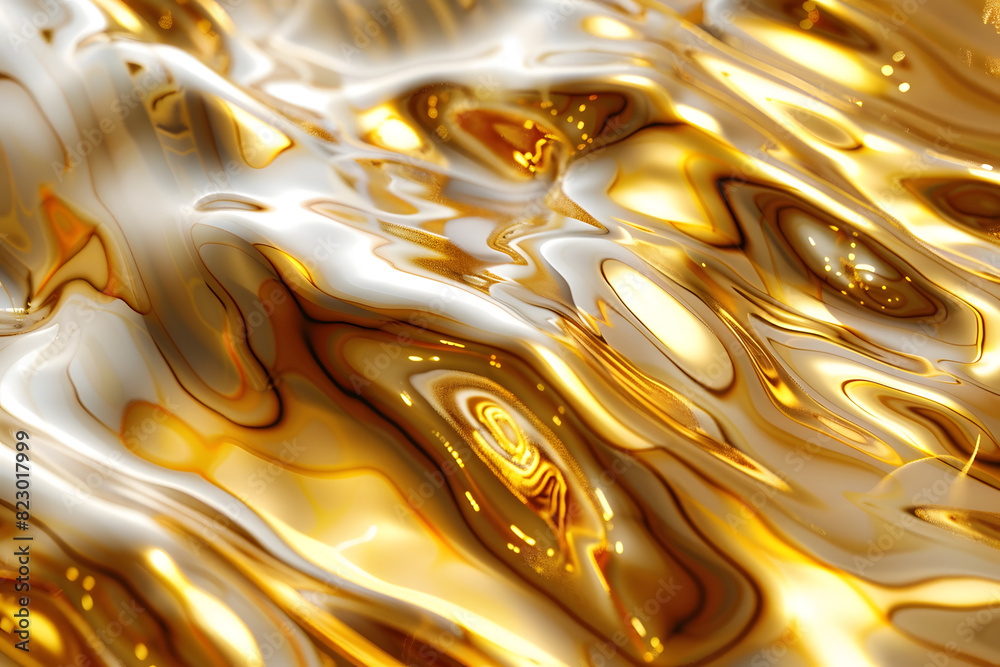 abstract 3d background with flowing liquid gold texture seamless golden texture Stock ...