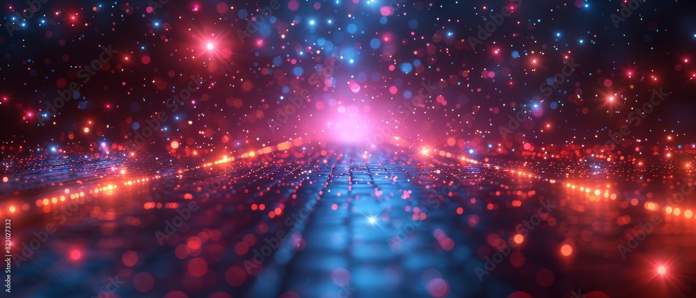 Abstract technology background: Within the digital labyrinth ...