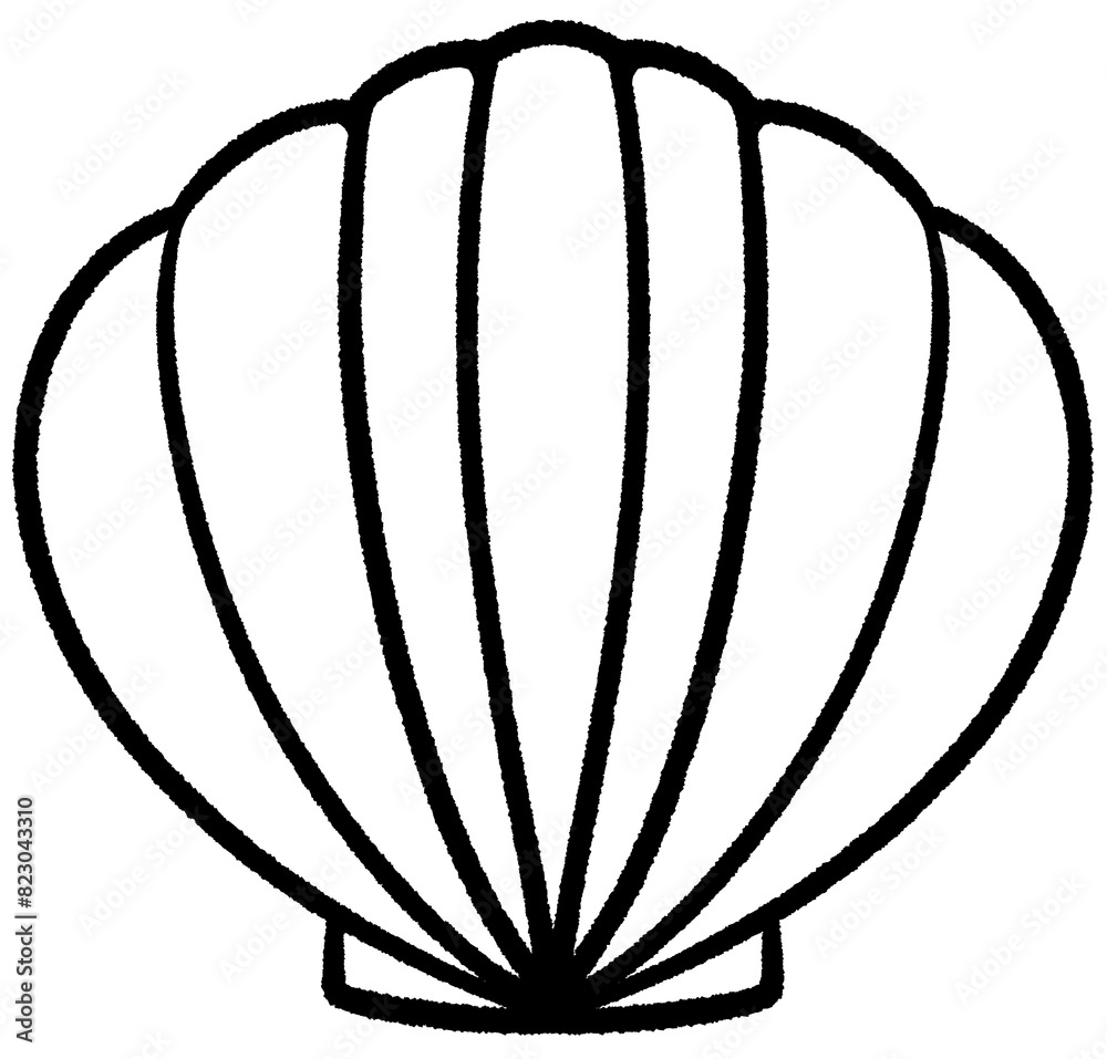 Coral line,Shell line,seaweed line,star fish line,black outline style ...