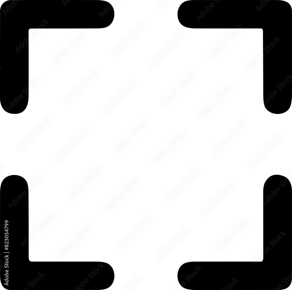 Vetor de Maximize or expand screen button icon. Full screen enter and ...