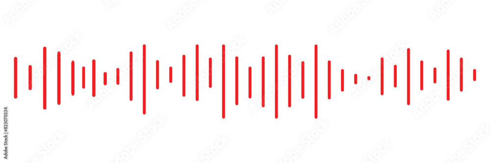 Pixel stereo waveform. Audio music sound wave. Audio spectrum ...