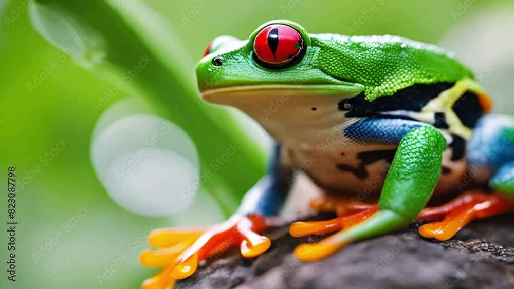 Red-eyed Tree Frog, Agalychnis callidryas, animal with big red eyes, in ...