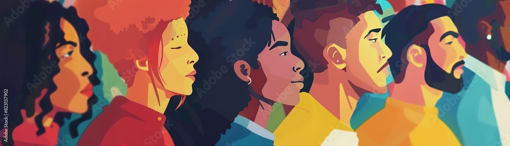 Empathetic ENFJ engaging with diverse community members, close up ...