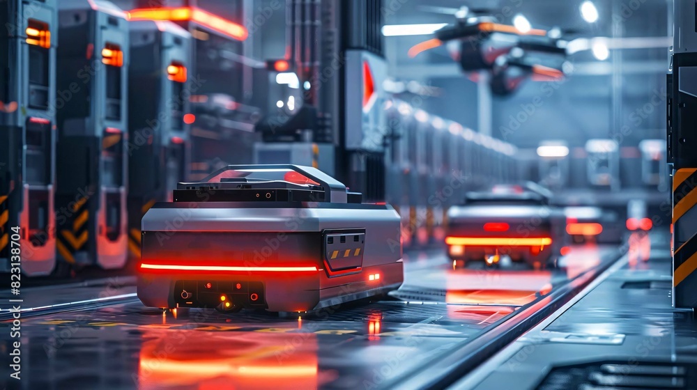 Smart logistics network with automated guided vehicles (AGVs) and ...