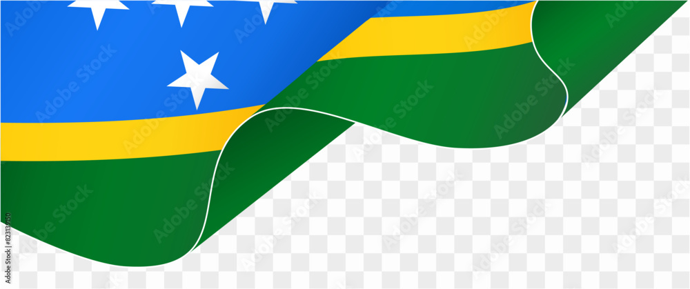 Solomon Islands flag wave isolated on png or transparent background vector illustration. Stock ...