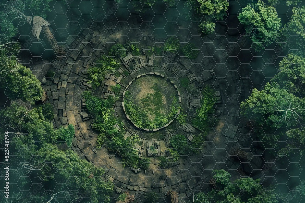 DnD Battlemap Druid circle battlemap for fantasy tabletop games ...