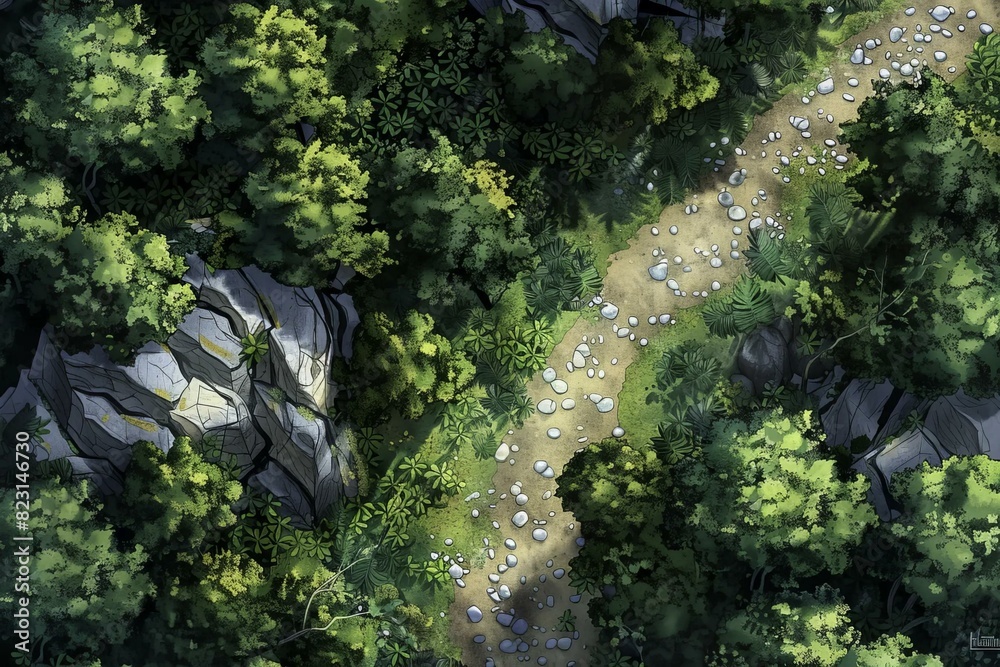 DnD Battlemap Forest ambush battlemap - A detailed map for roleplaying ...