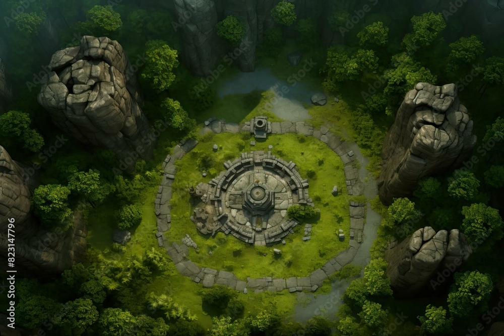 DnD Battlemap Forest Clearing Battlemap: Detailed map for outdoor ...