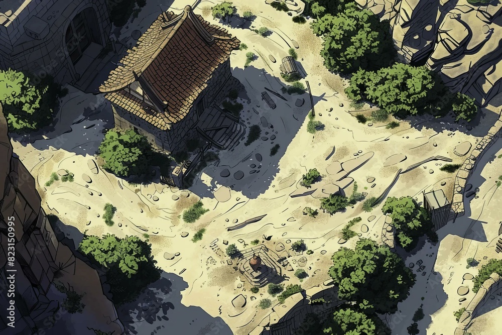 DnD Battlemap Haunted Desert Village - A mysterious village in a desert ...