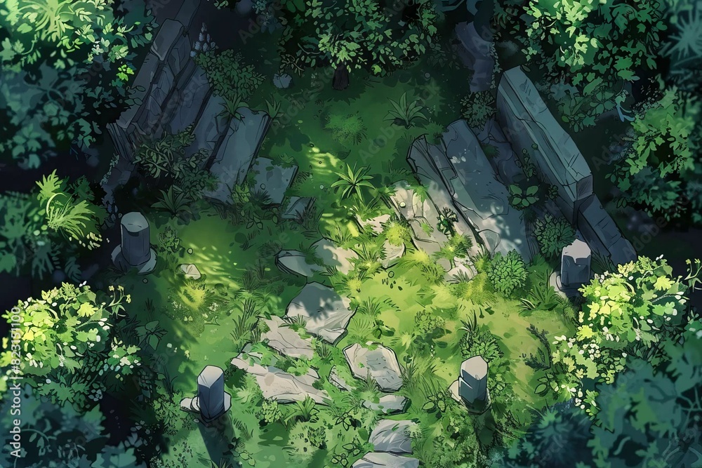 DnD Battlemap Haunted woods battlemap for spooky encounters between ...
