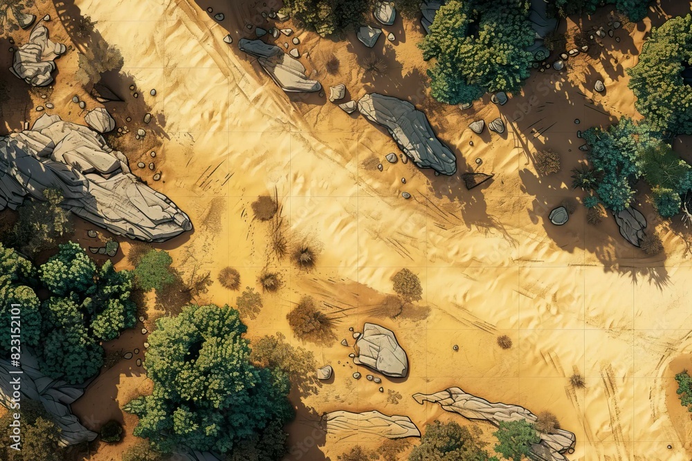 DnD Battlemap Mirage Dunes Battlemap - Desert Landscape. Stock ...