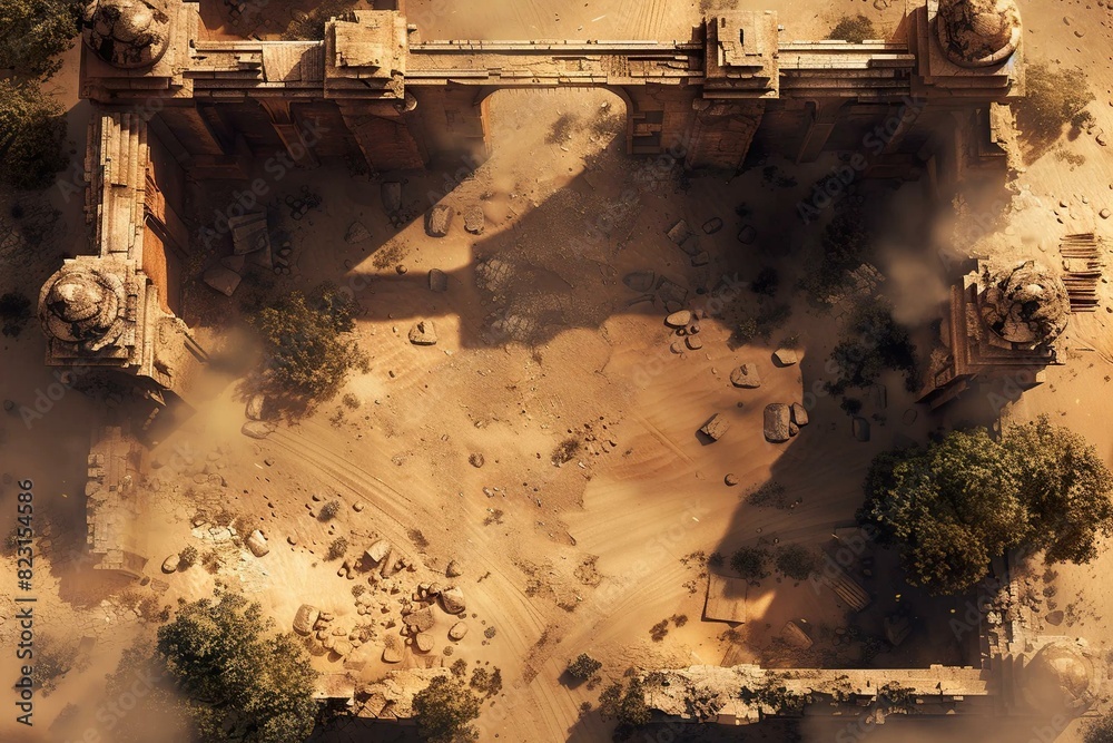 DnD Battlemap Sandstorm Ruins - Temple in the Desert - Creative Commons ...