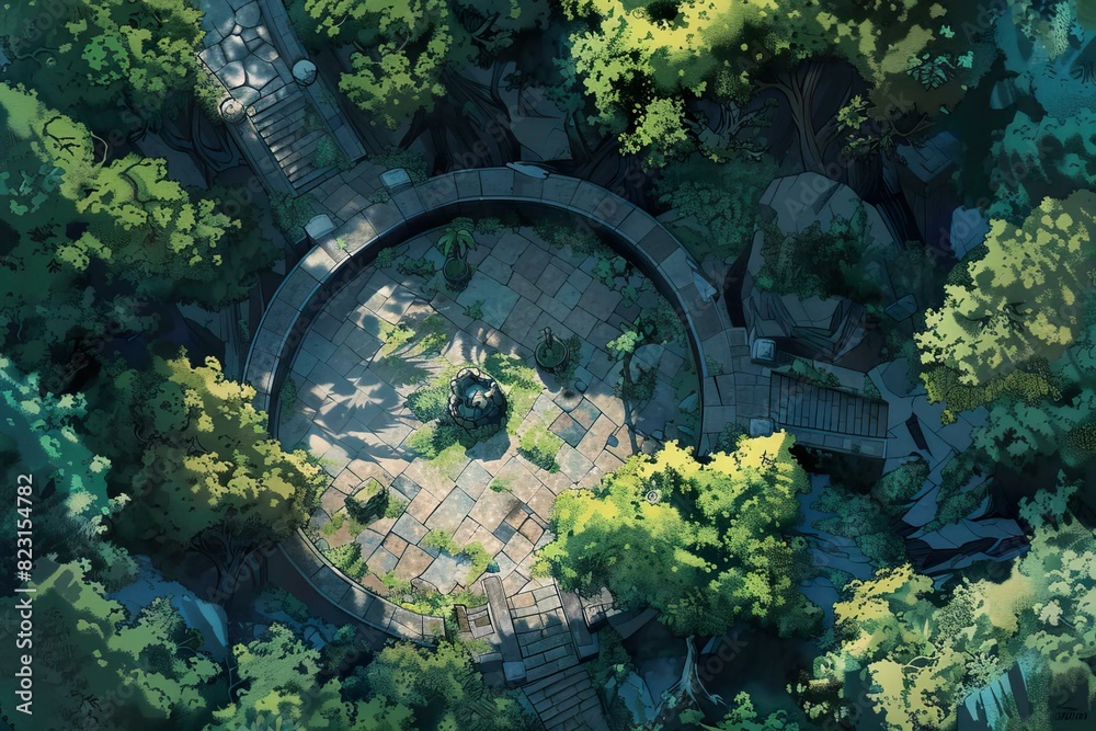 DnD Battlemap "Snake Battlemap" - A detailed map design featuring ...