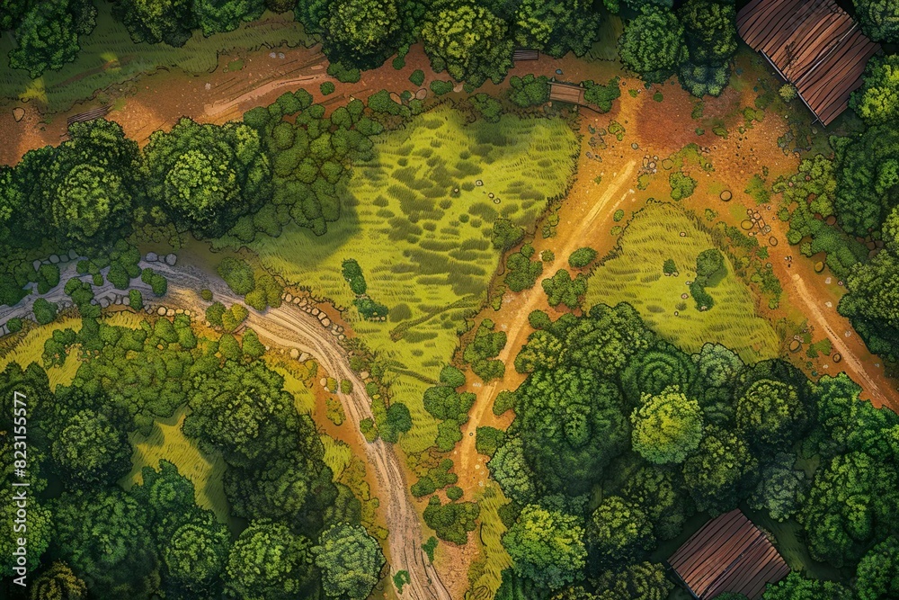 DnD Battlemap Thunder Plains Battlemap: A detailed map for intense ...