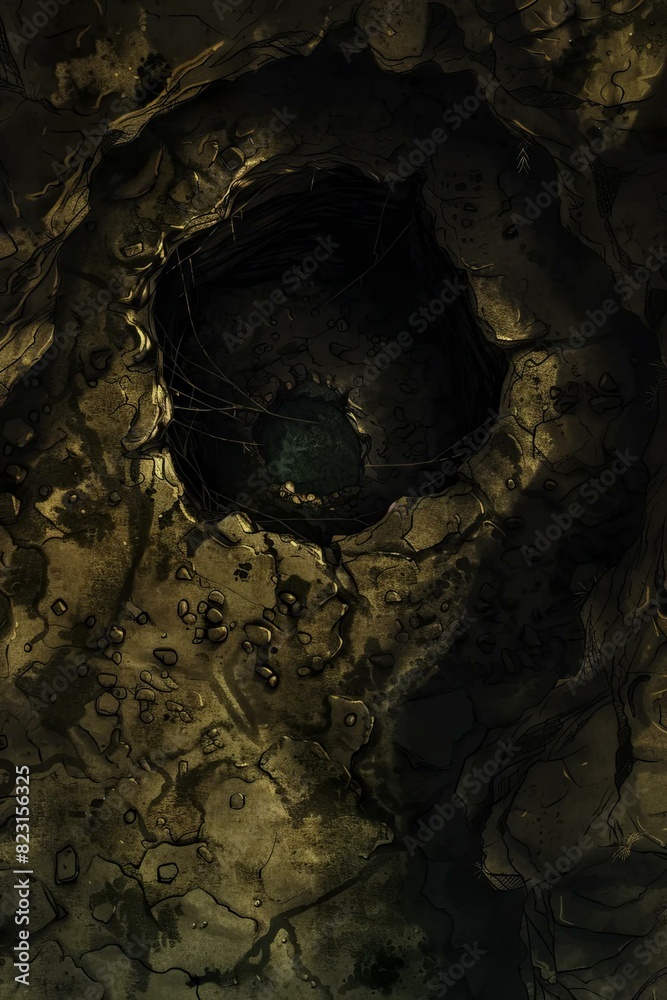 DnD Battlemap Wights Warren - Shadowy Underground Maze Walking. Stock ...