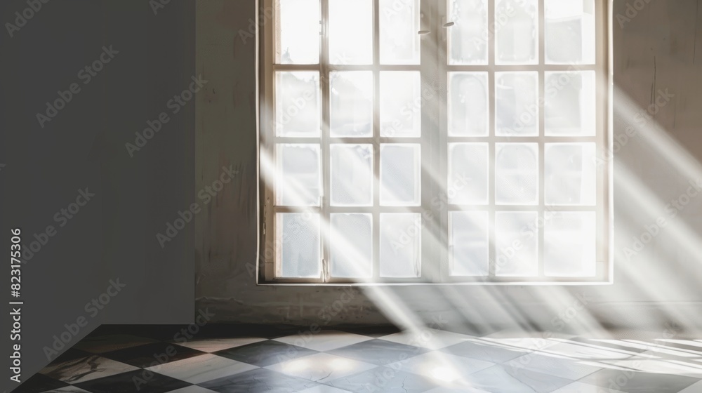 On a transparent background, a window light shadow png is applied to ...