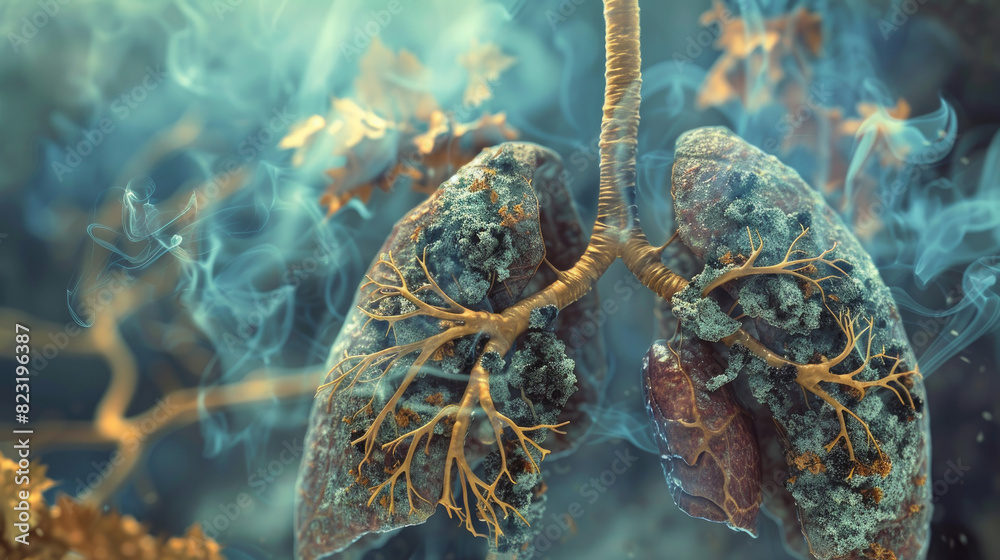 Smoking damages your lungs. Healthy lungs look different to damaged ...