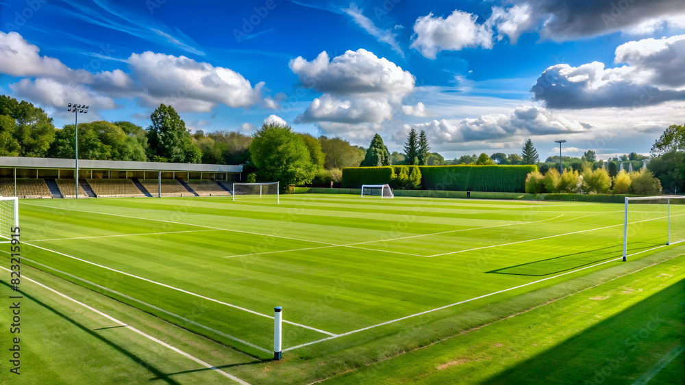 Side View of an English Football Field: Where Passion Meets Tradition ...