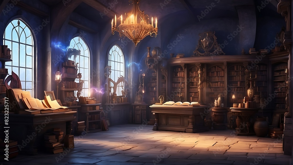 Inside the room of the sorcerers A user of magical magic who stores ...