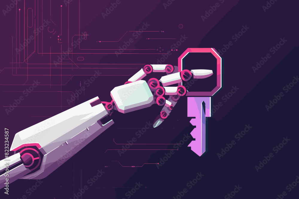 Secure password reset landing page design featuring robotic hand ...